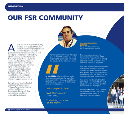 UEFA Respect Report 2021-22